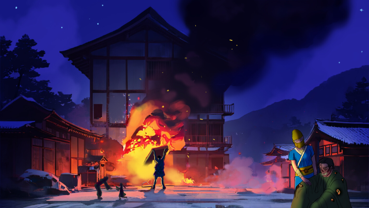 ArtStation - The Great Fires of Edo and Hikeshi
