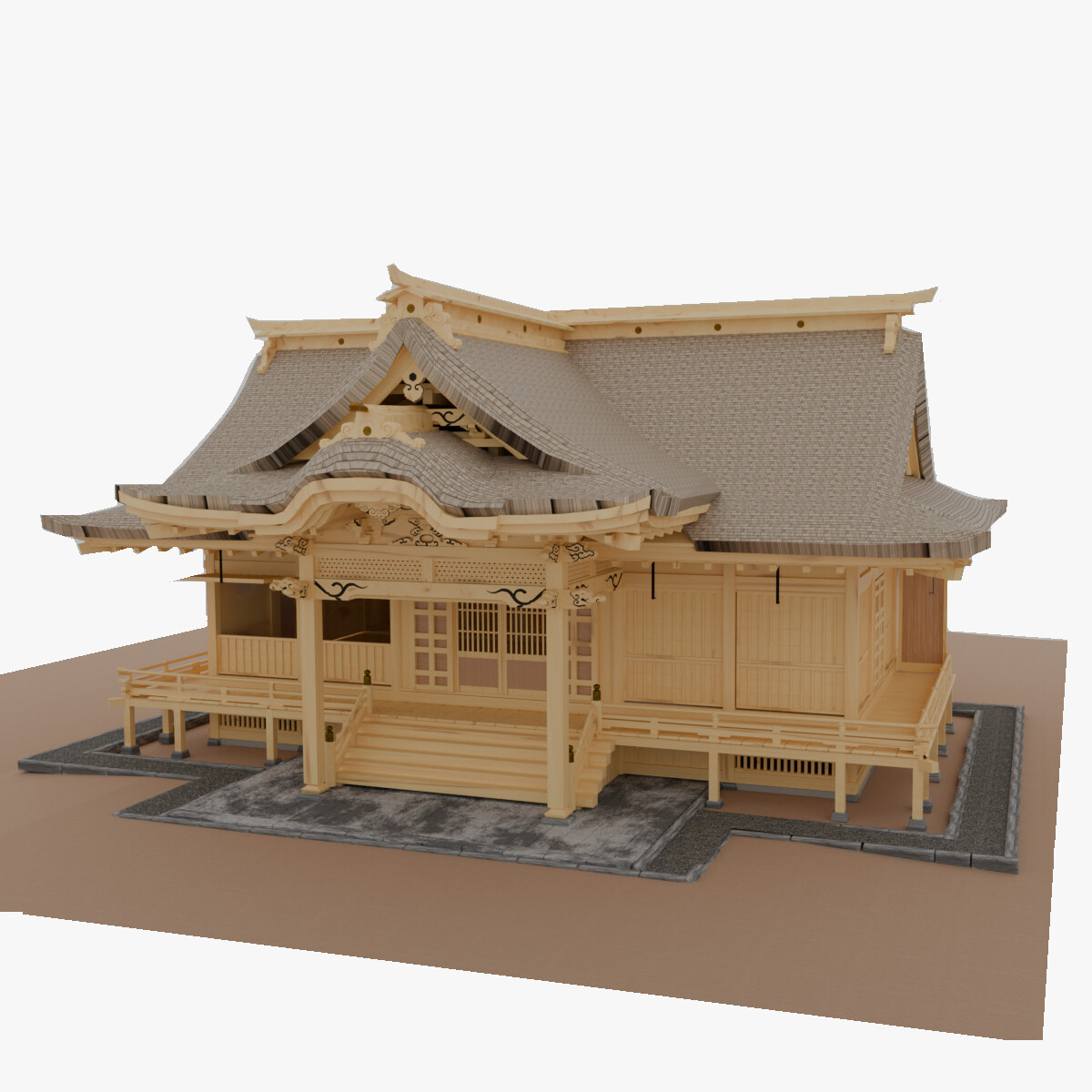 ArtStation - Japanese shrine Mito Hachimangu 3D model