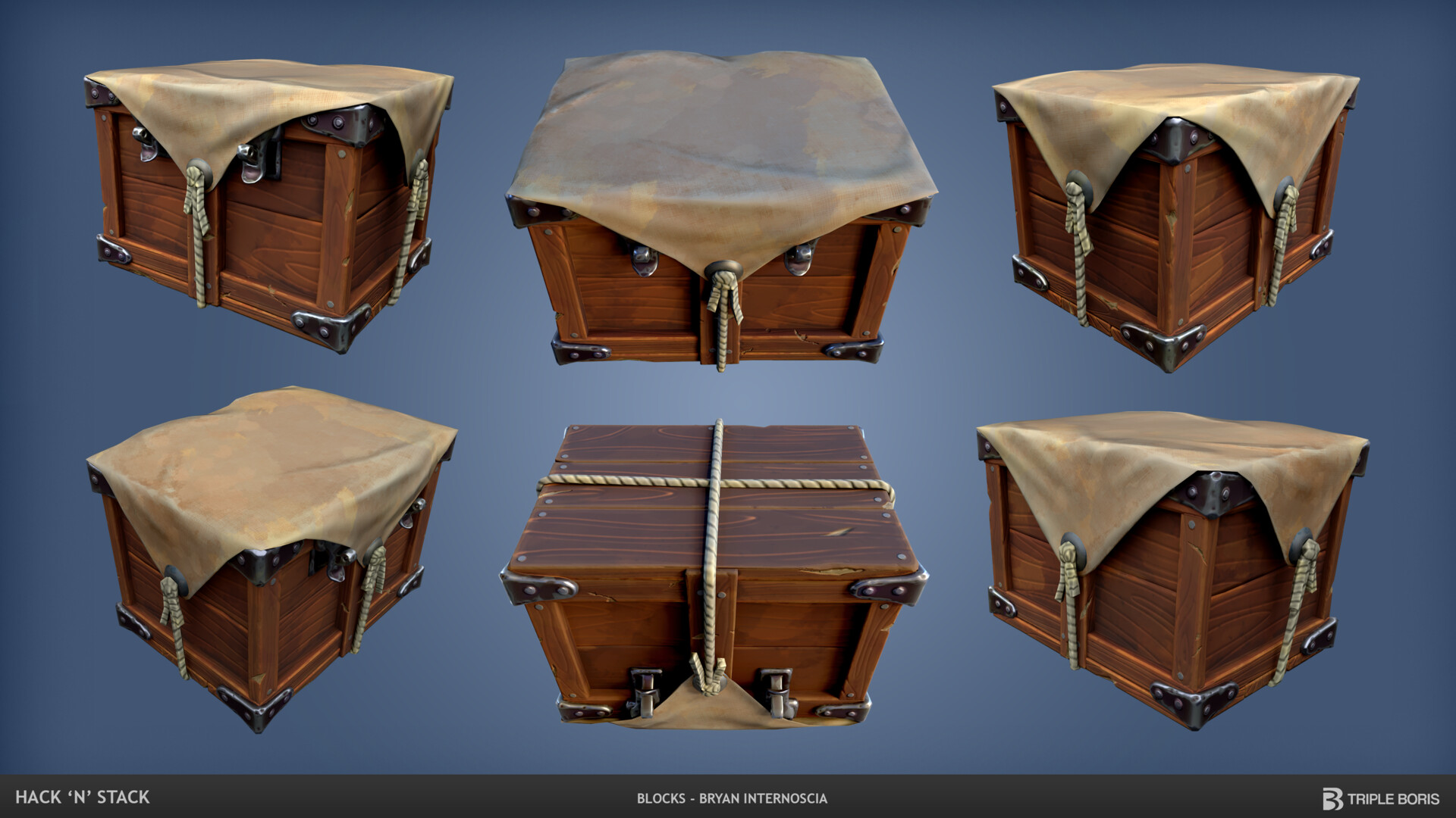 Bryan Internoscia - WOODEN CRATES & BARREL - INTERACTIVE PROPS