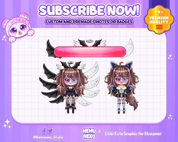 ArtStation - 🪽Custom Cute Chibi Hybrid Panel🐺