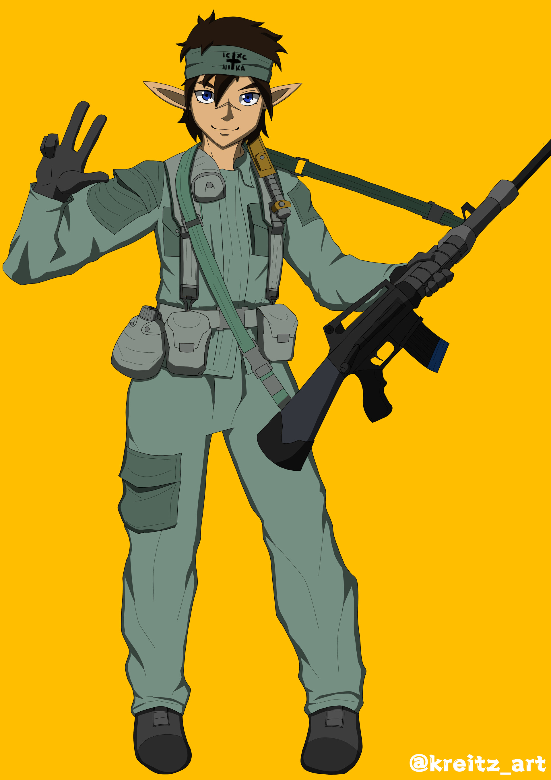 ArtStation - OC - Jungle Elf Soldier