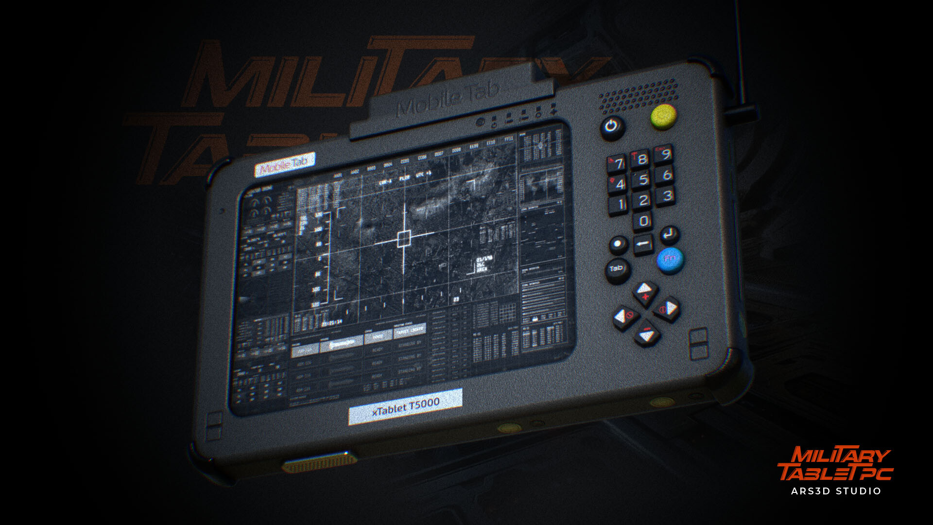 ArtStation - Military Tablet PC Console Low-poly 3D model