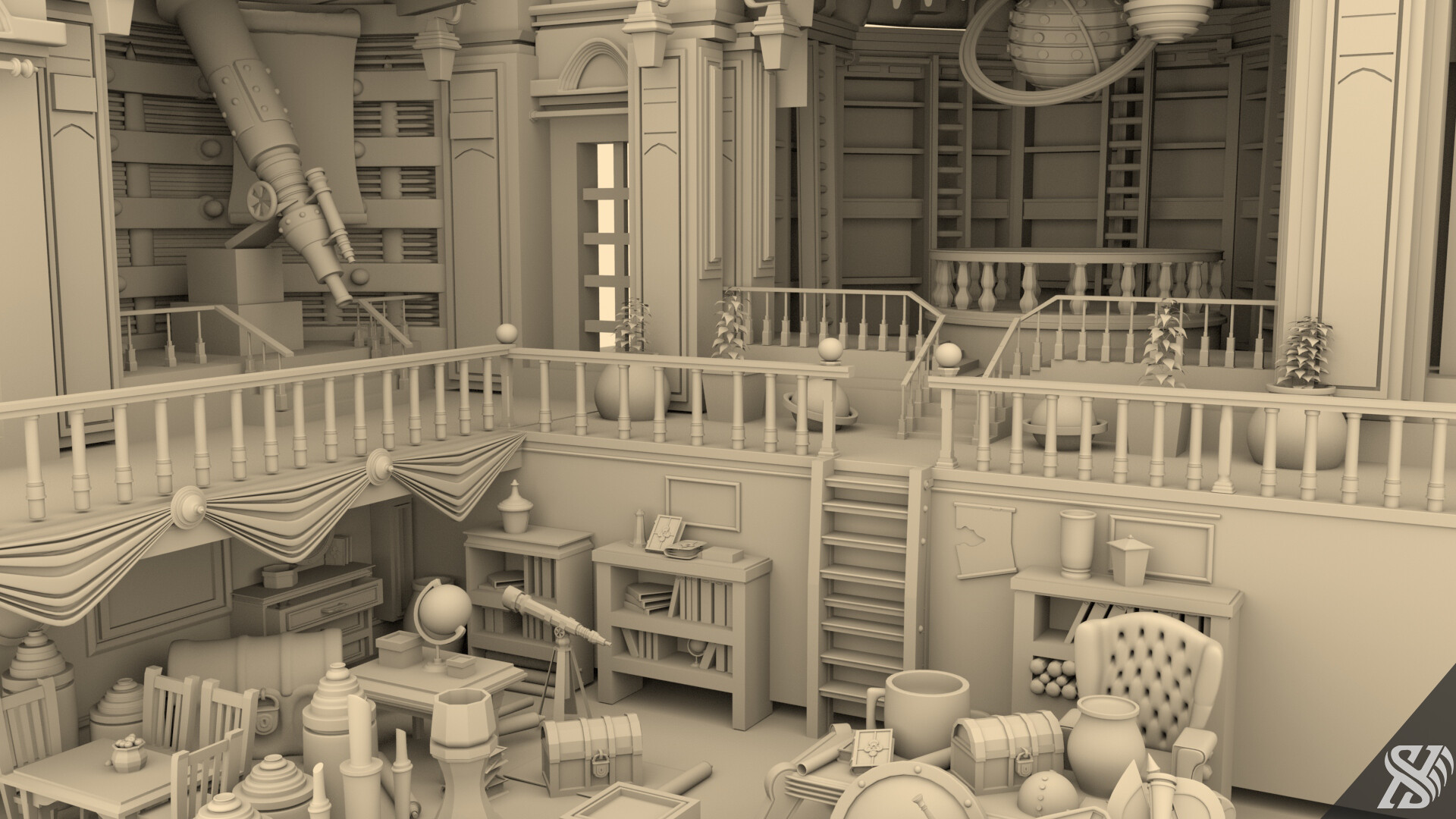 ArtStation - si fi hall