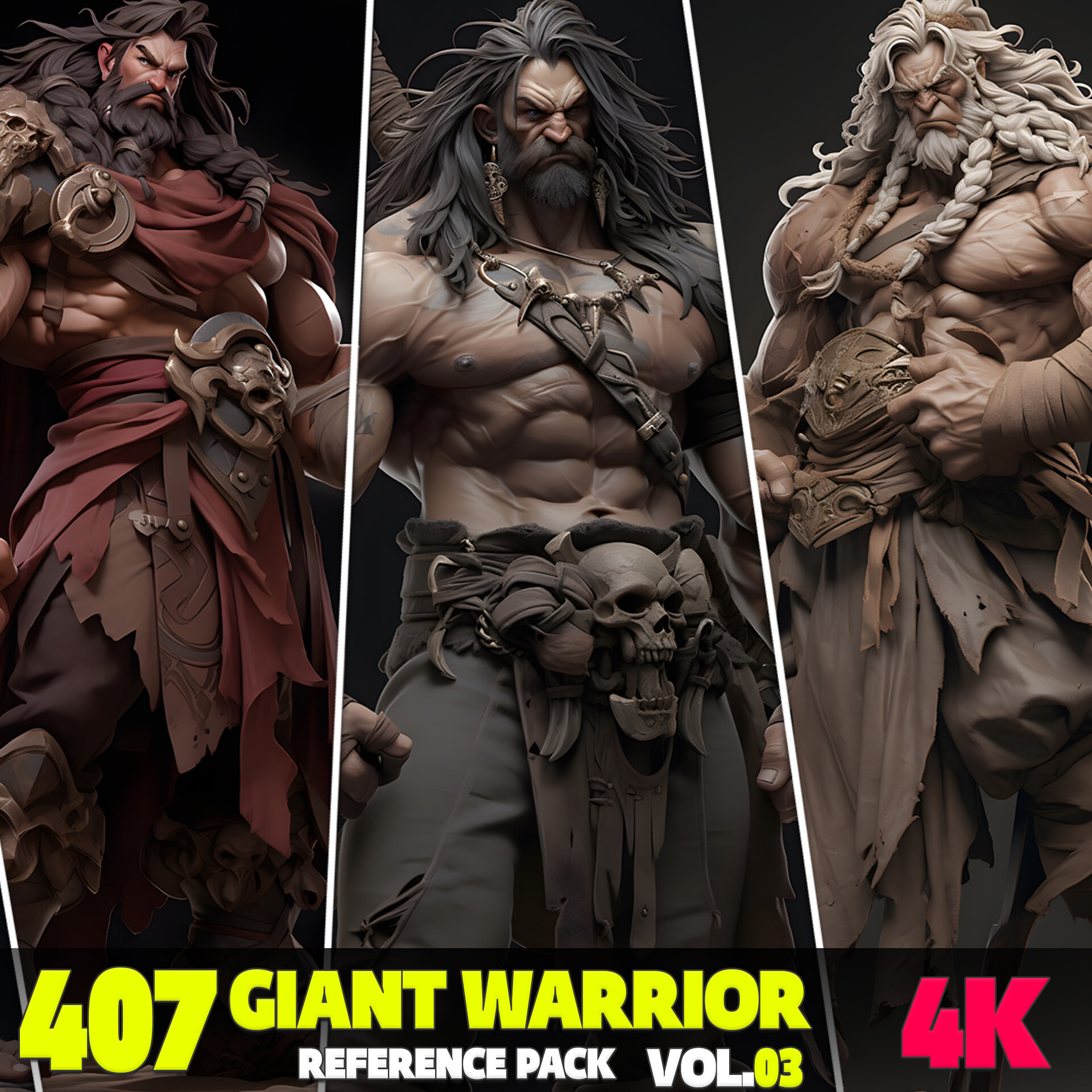 ArtStation - 407 4K Giant Warrior Reference Pack Vol.03