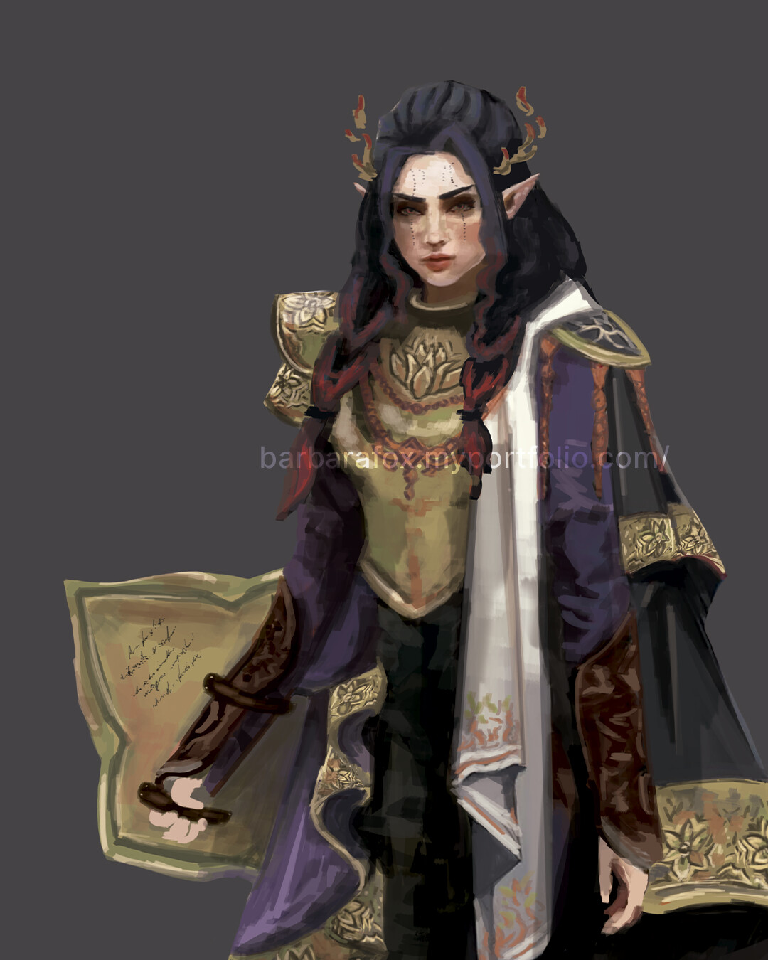 ArtStation - Selina - Character Design - Cleric Half Elf