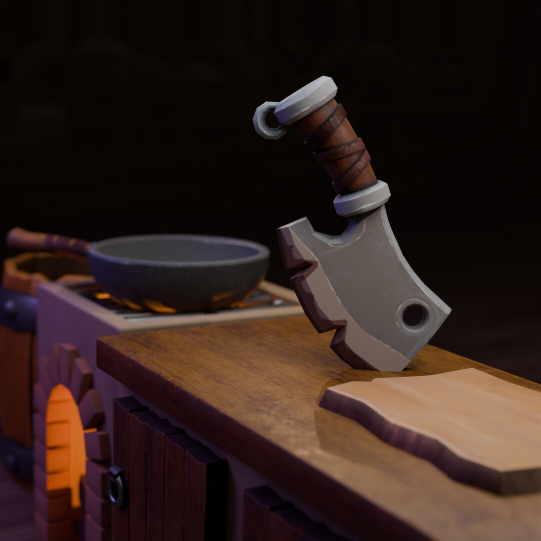 ArtStation - Low Poly Kitchen Props | 3D Model and Textures