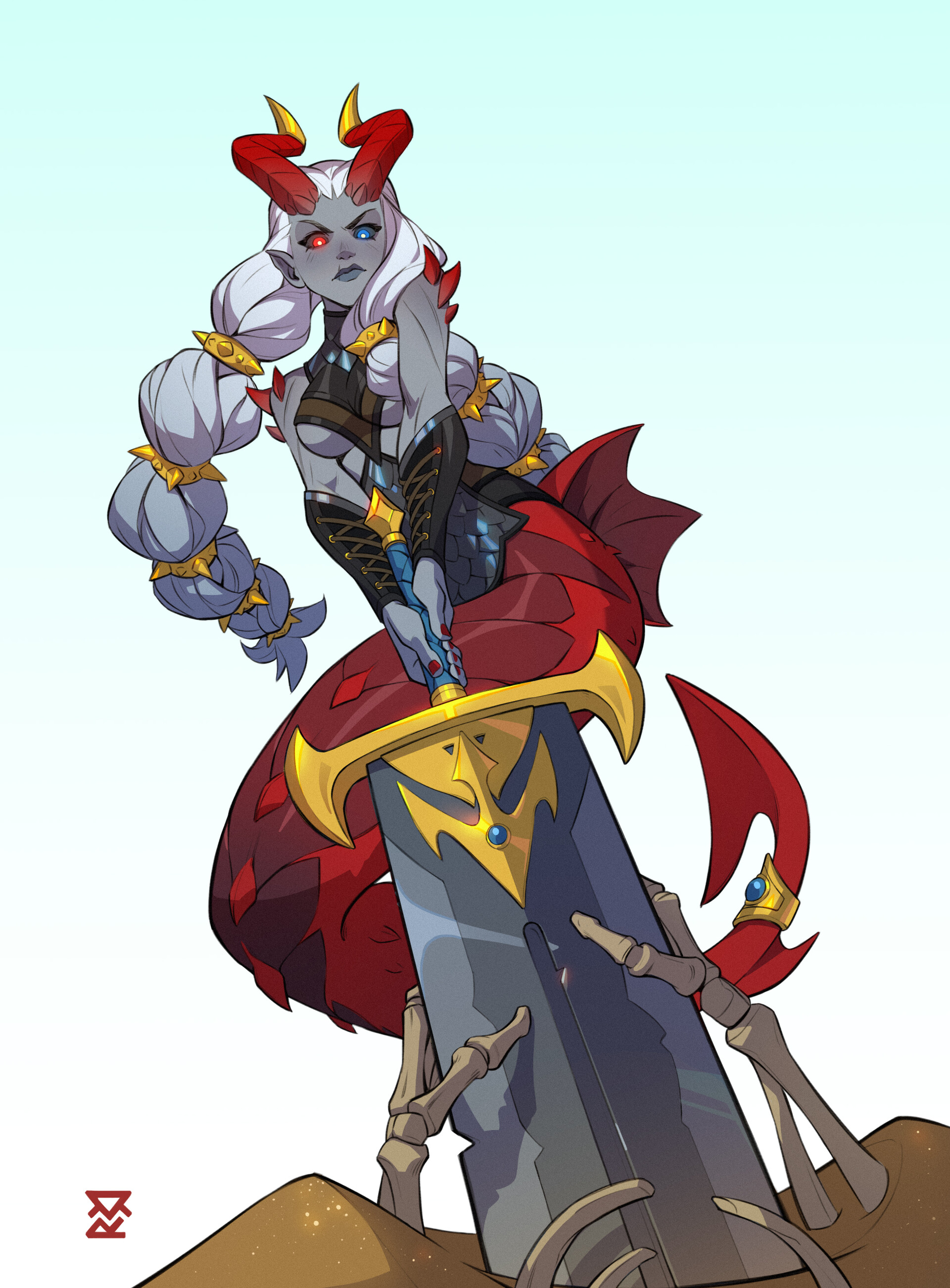 ArtStation - Tiefling Mermaid