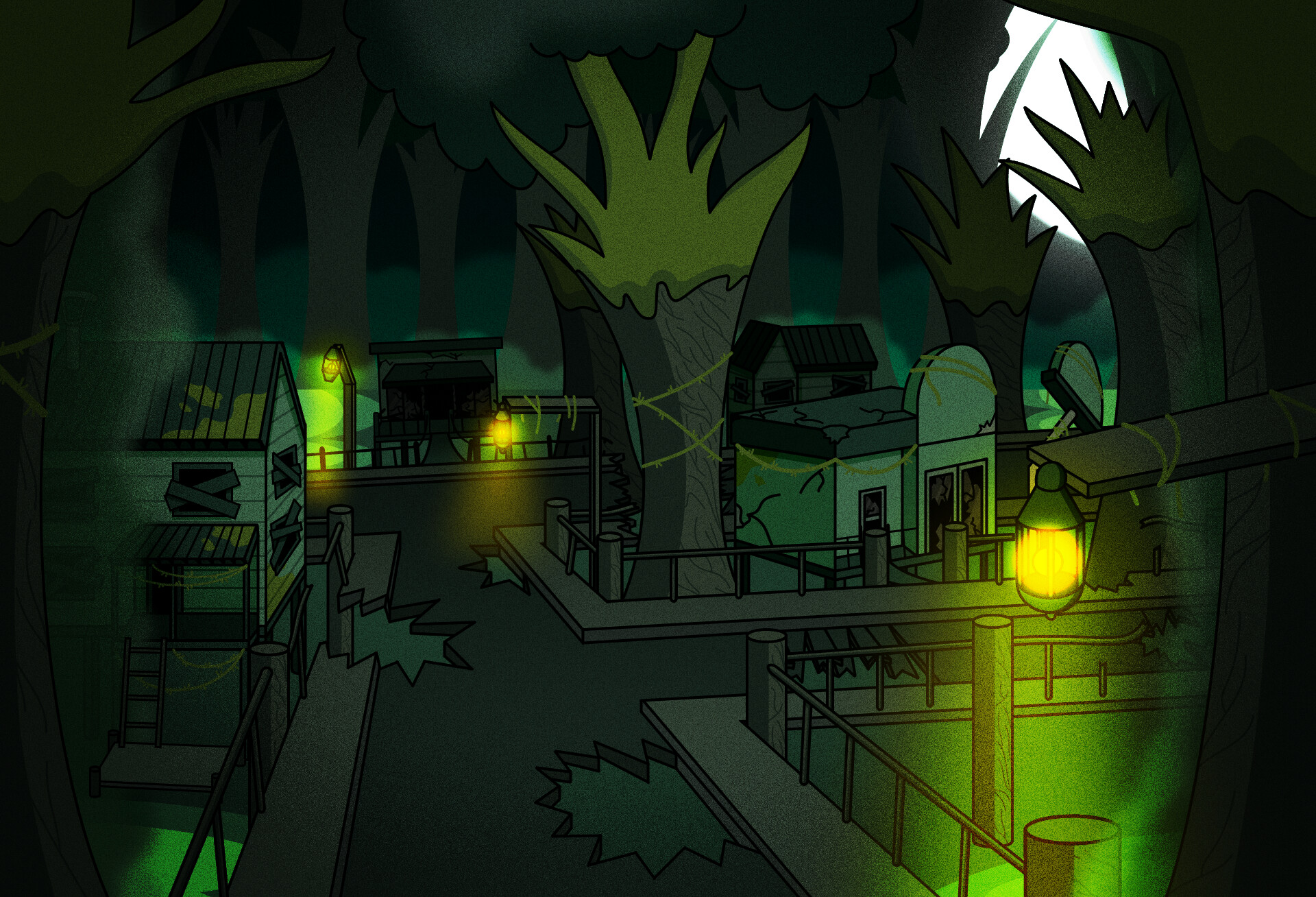 ArtStation - Drawing For Games 2024 - Project 6: Post-Apocalyptic Swamp ...