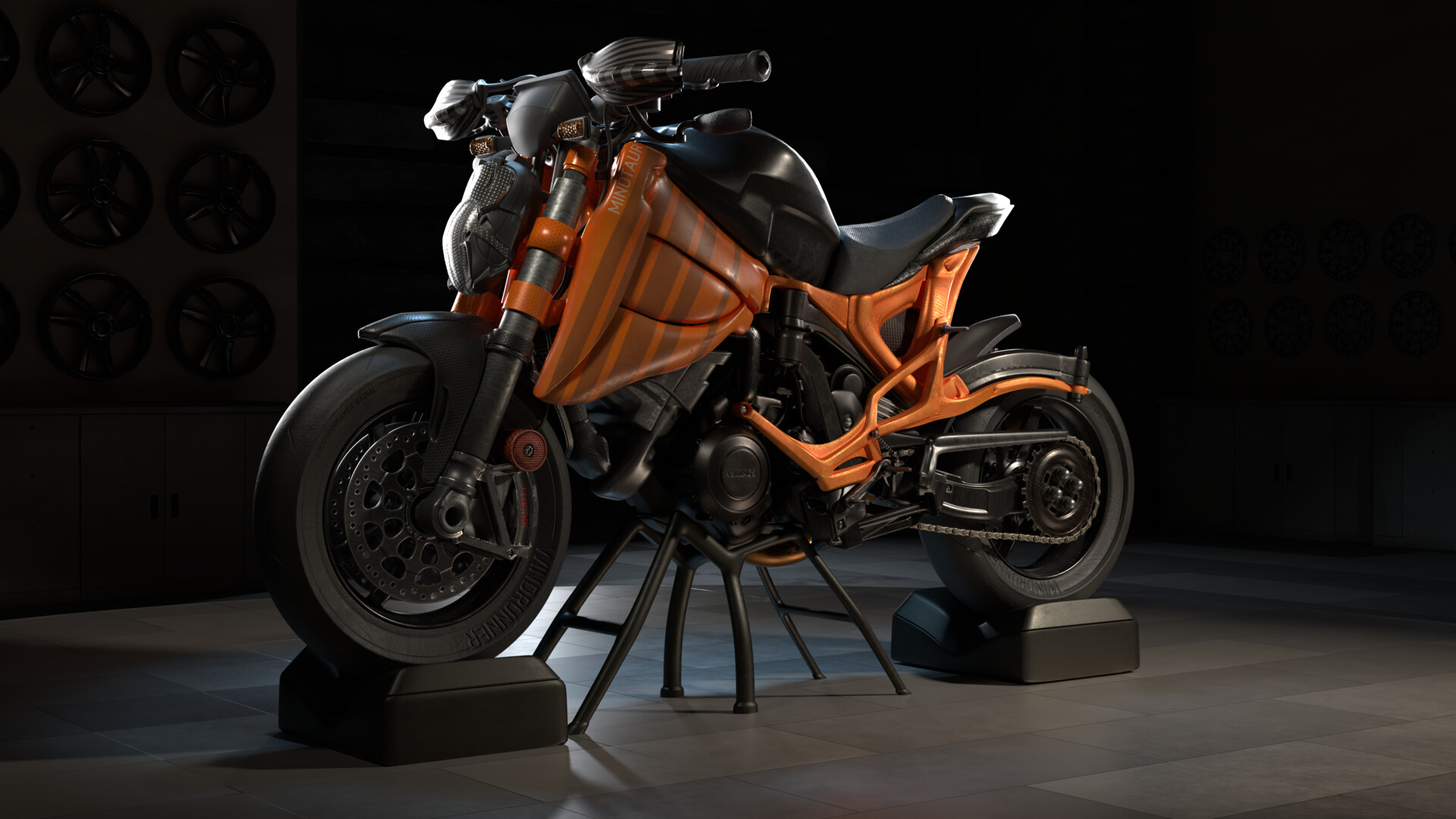 ArtStation - Hard surface Motorcycle Naked Bike 3D