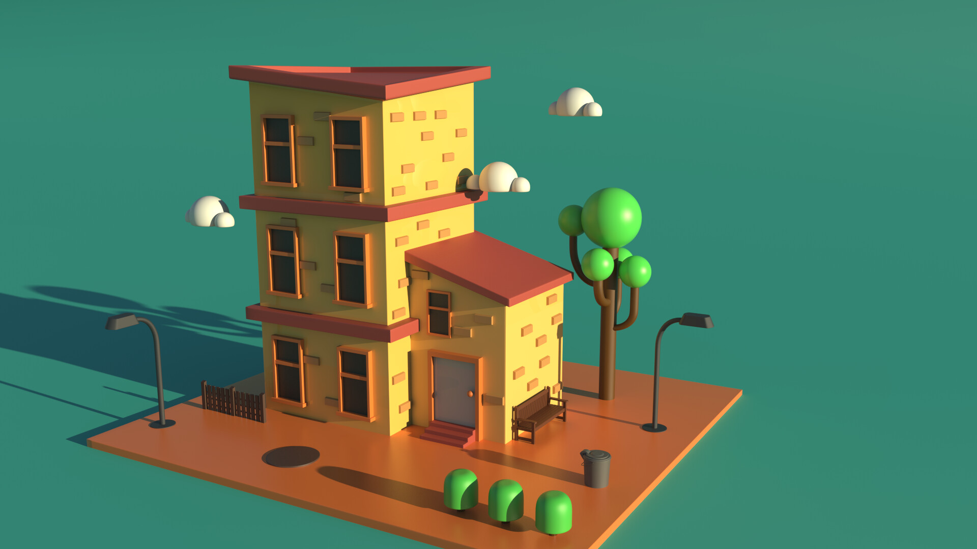 ArtStation - 3D Stylized Cartoon House