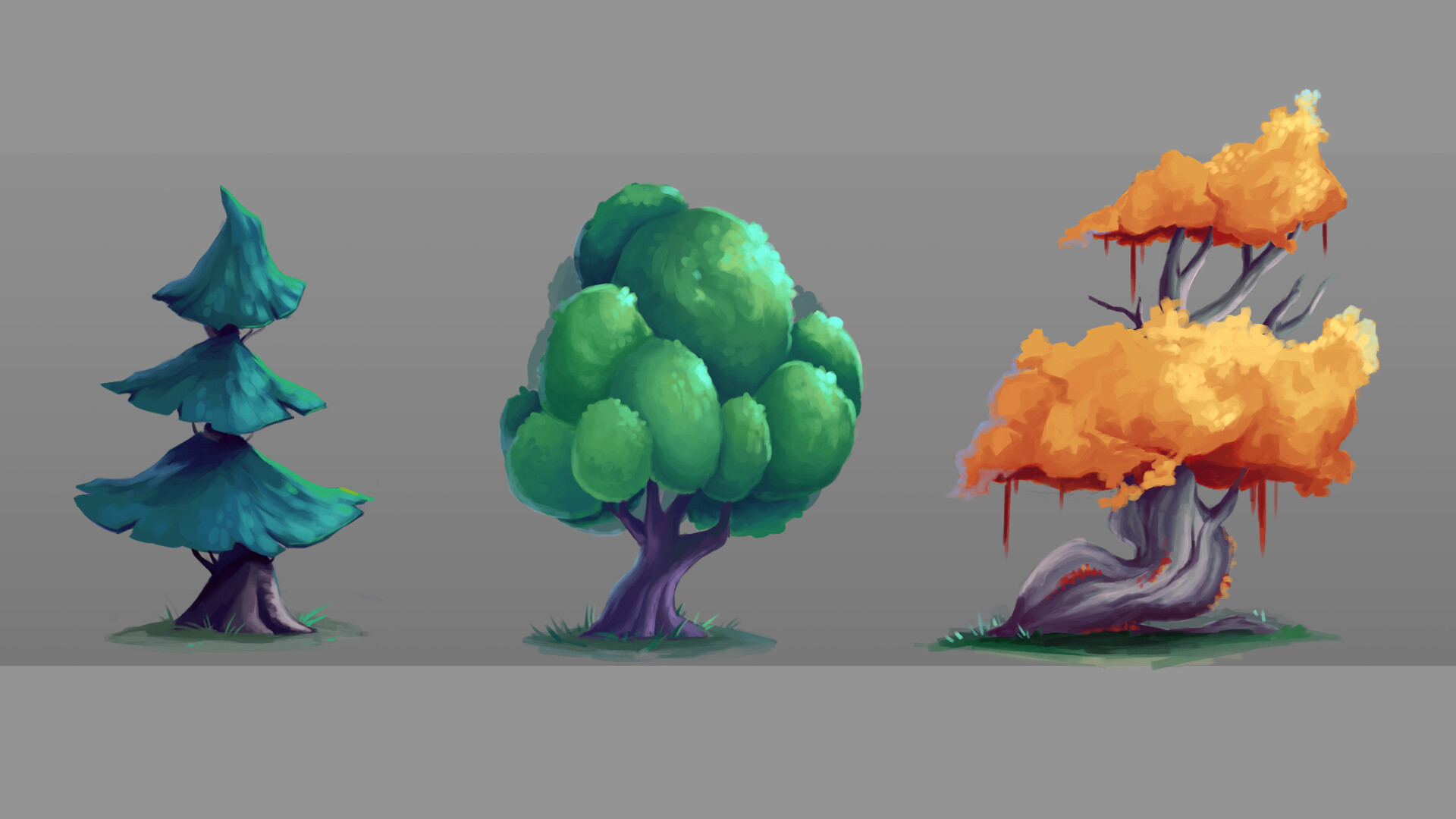 ArtStation - stylized trees
