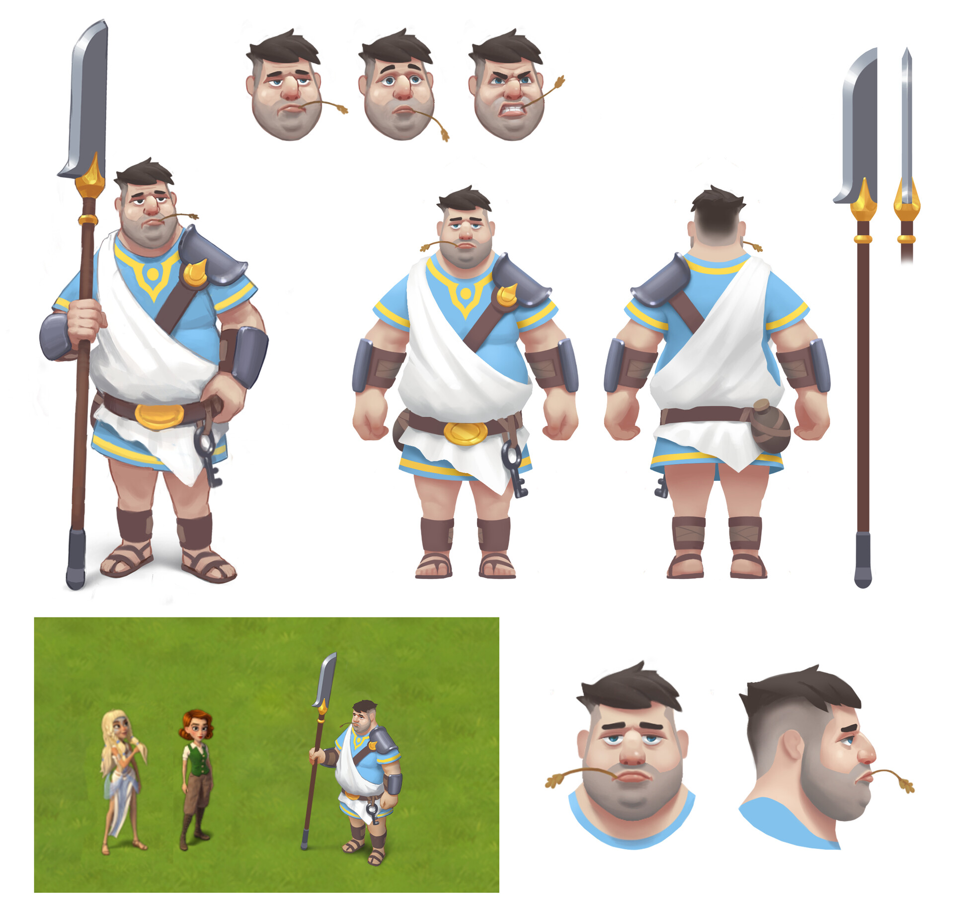 ArtStation - Lazy guard character concept