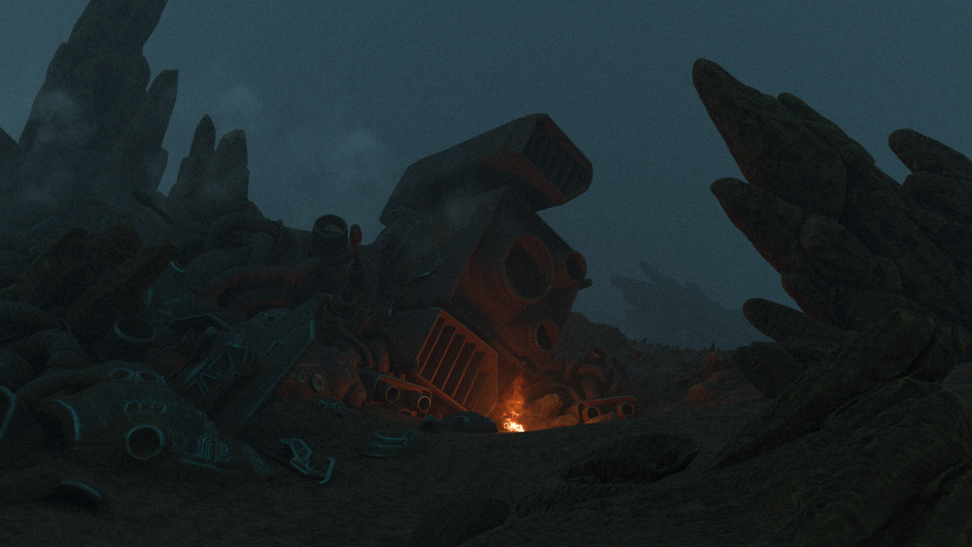 ArtStation - Scrapyard Desert