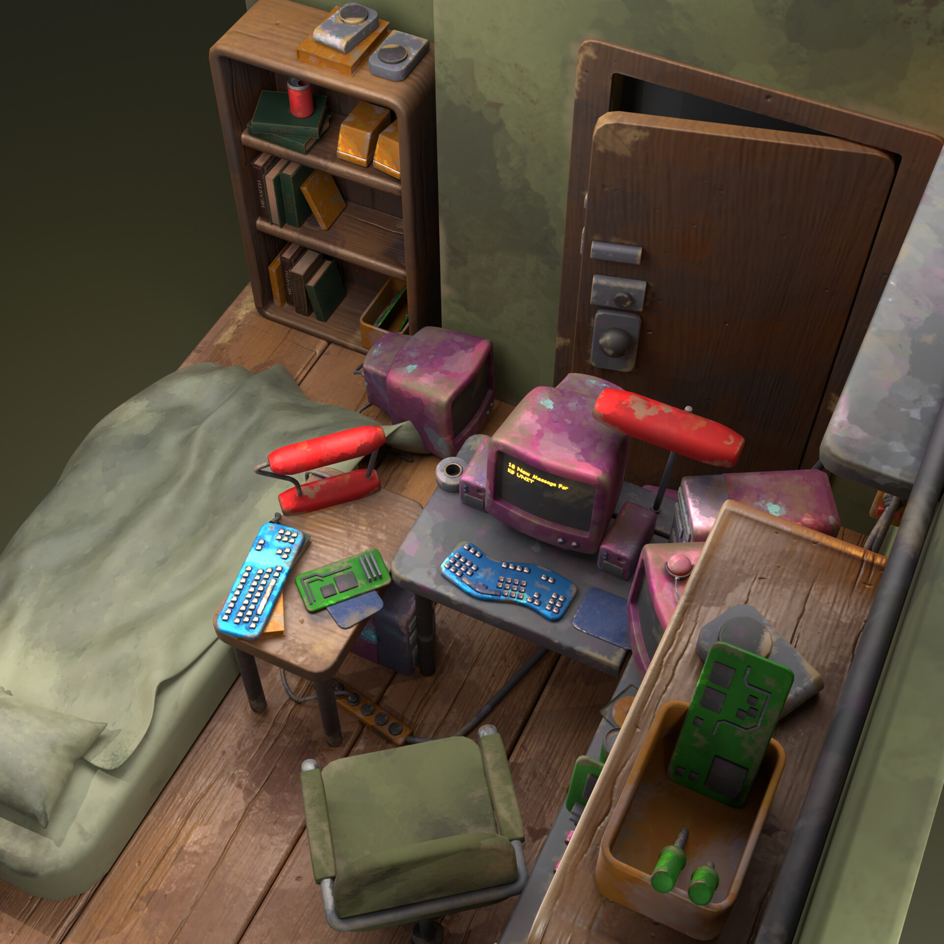 Kaif Shoukat - Stylized Isometric Room