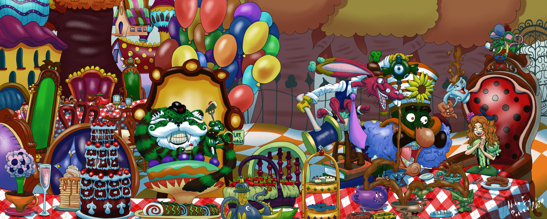 ArtStation - Alice's Adventures in Wonderland-Mad Tea Party