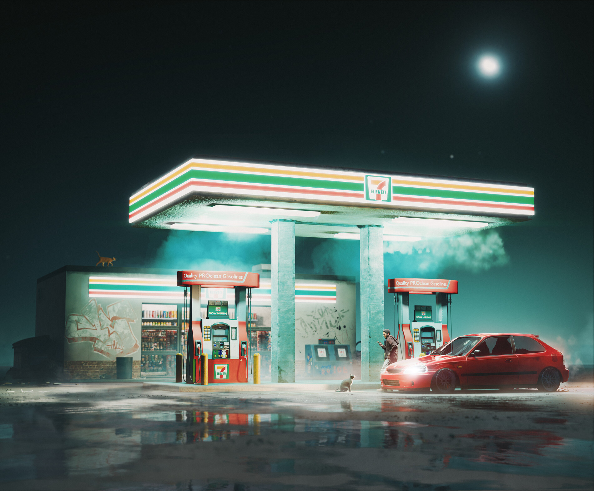 ArtStation - Late Night Pit Stop - Source 2