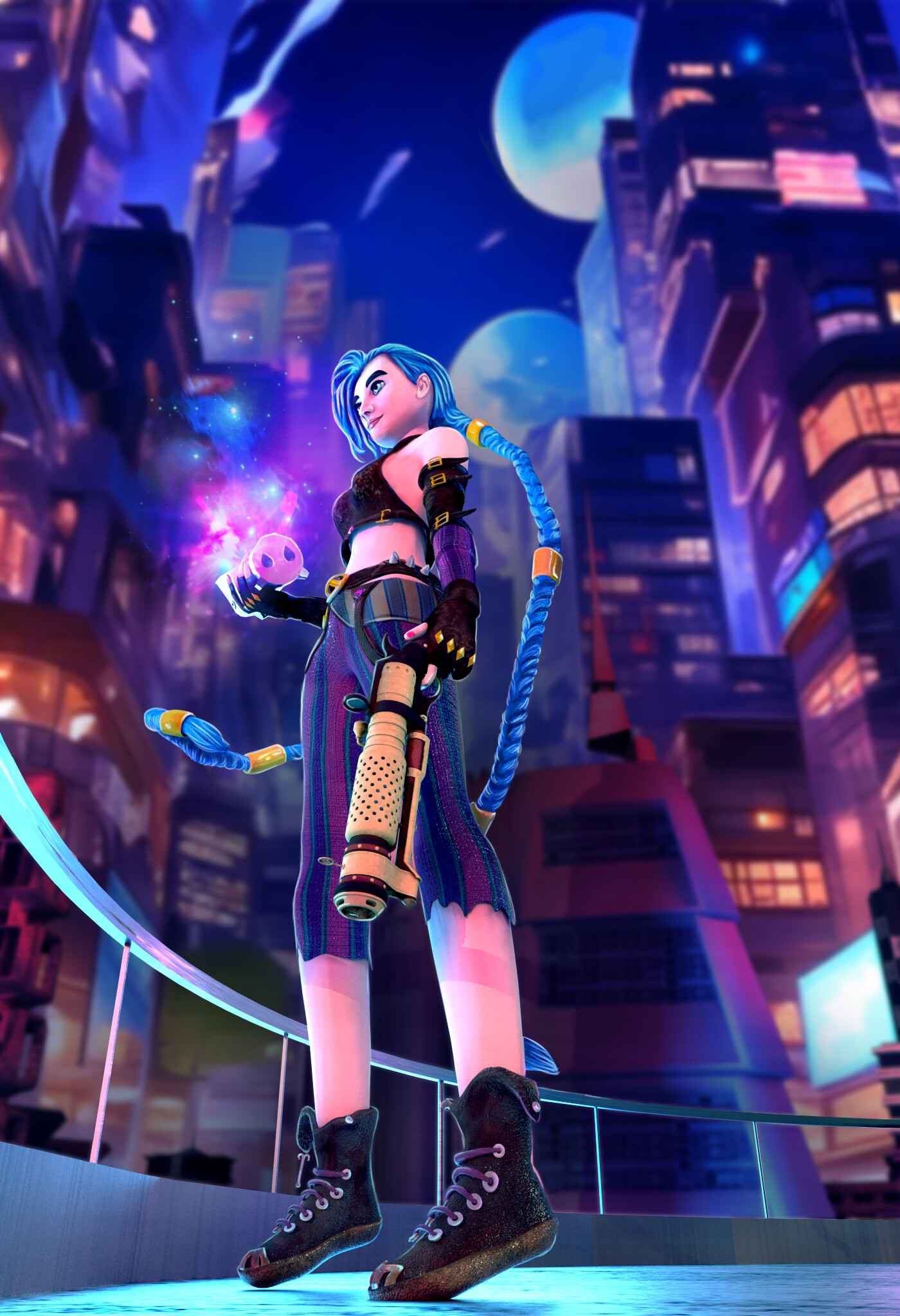ArtStation - 3D model of the character Jinx (Arcane: League of Legends)