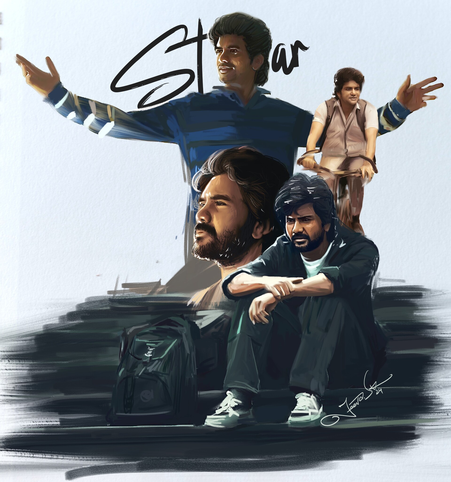 ArtStation - #StarMovie Star Actor Kavin Painting 2024 #Kavin #STAR # ...
