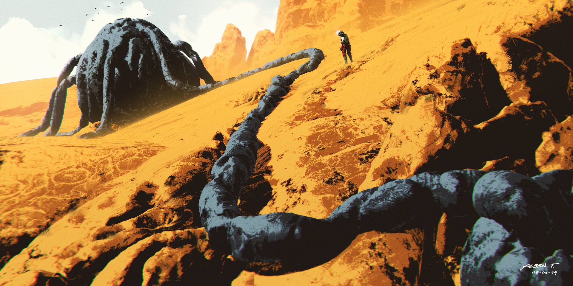 ArtStation - Decay Test (Toon Shading in Blender)