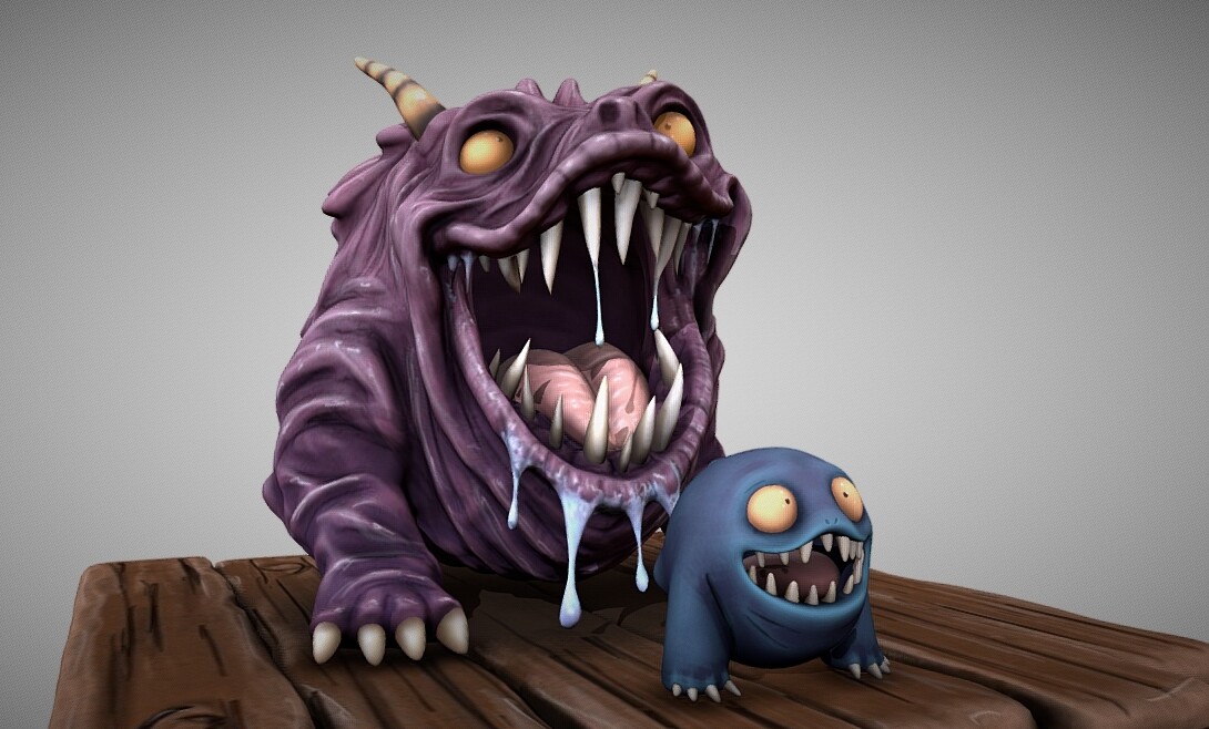 ArtStation - Monster stylized Hand Painted