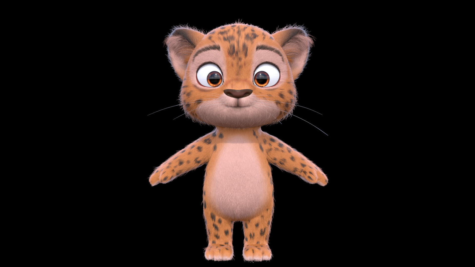 ArtStation - Little Tiger Cartoon 3D Model