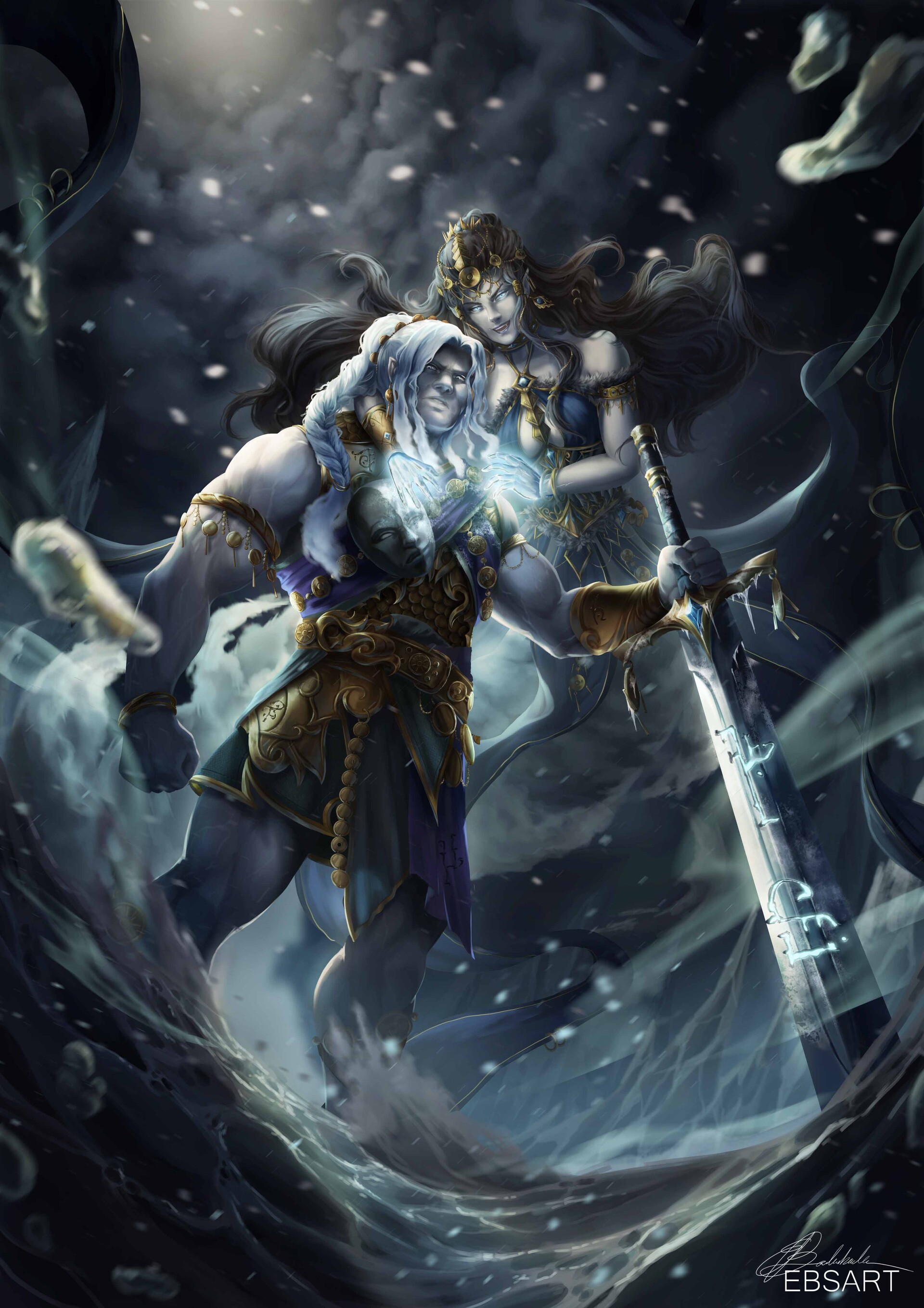 Ebony Bodenbender - Lharnokk and Melacii: The Cloud Giant and Ice Genie