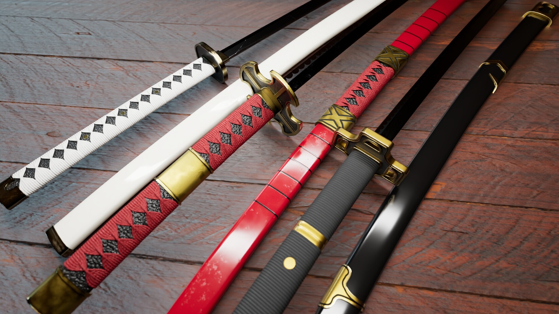 ArtStation - Roronoa Zoro's Sword, Wado_Ichimonji, Yubashiri, Sandai ...