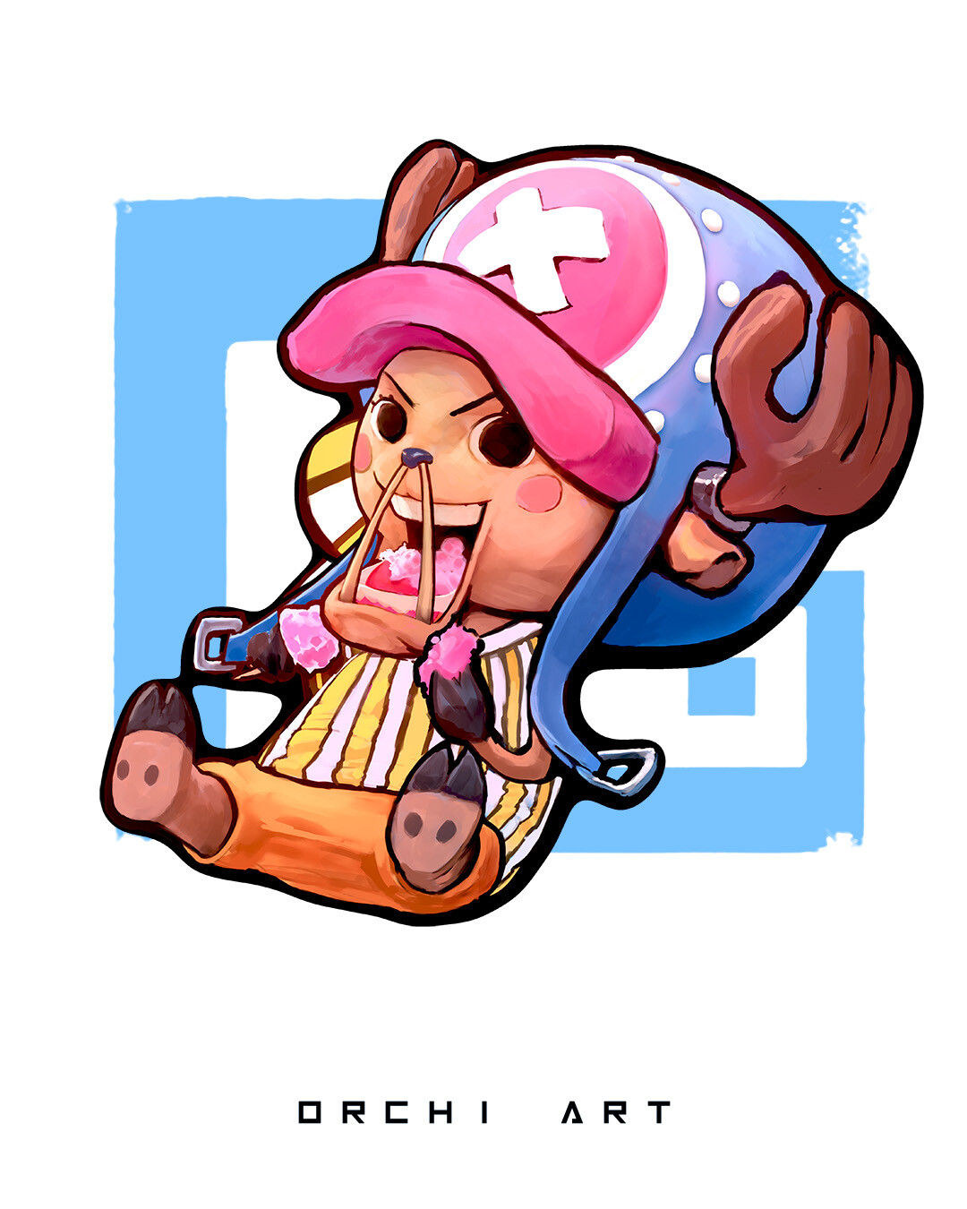 orchibald art - Cotton Candy Loving Tony Tony Chopper