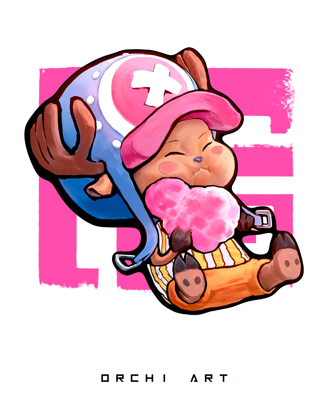 orchibald art - Cotton Candy Loving Tony Tony Chopper