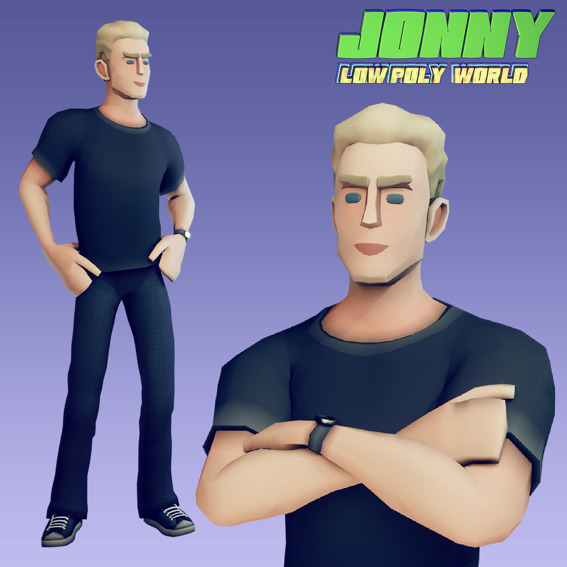 ArtStation - Jonny Low Poly Character