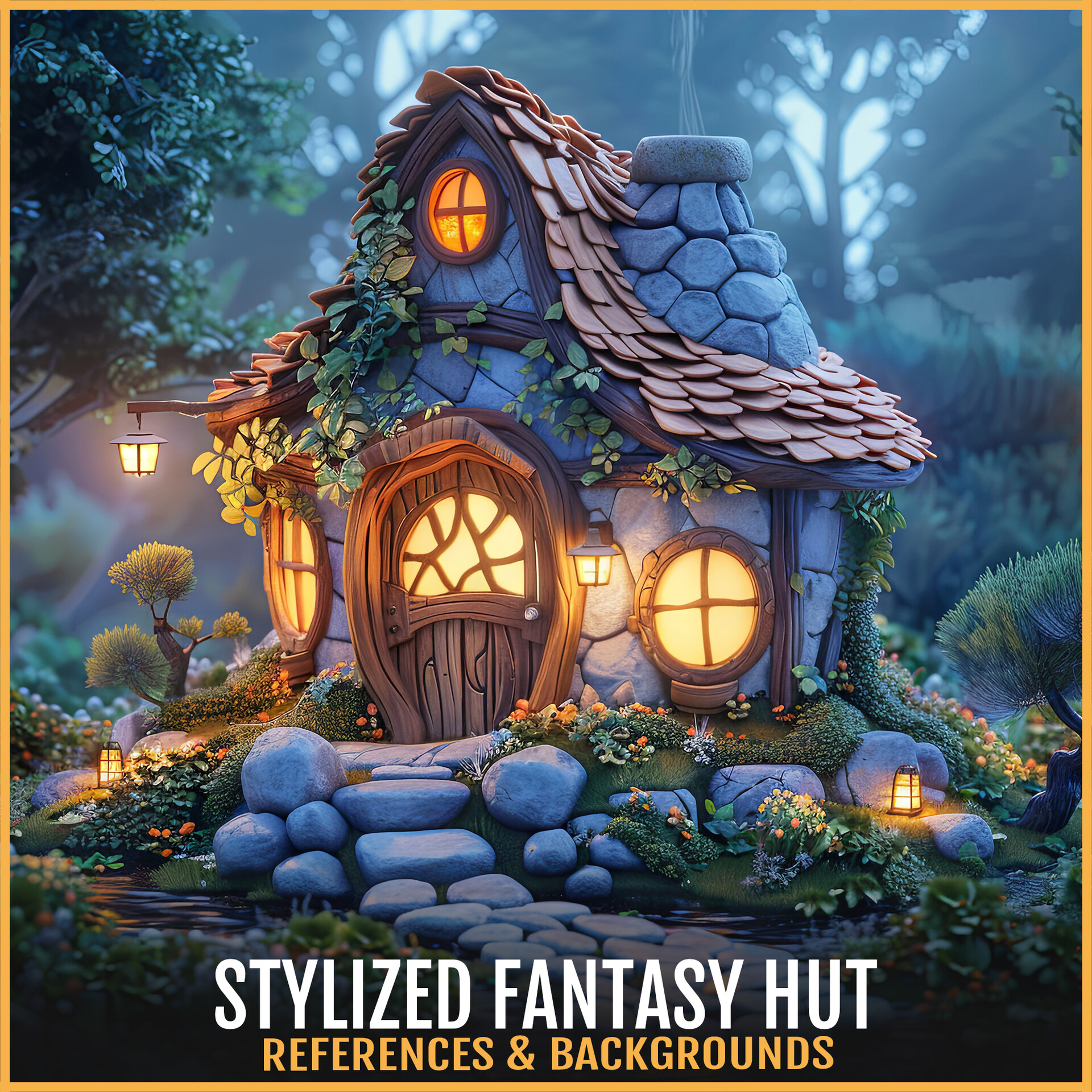 ArtStation - 505 stylized Fantasy hut