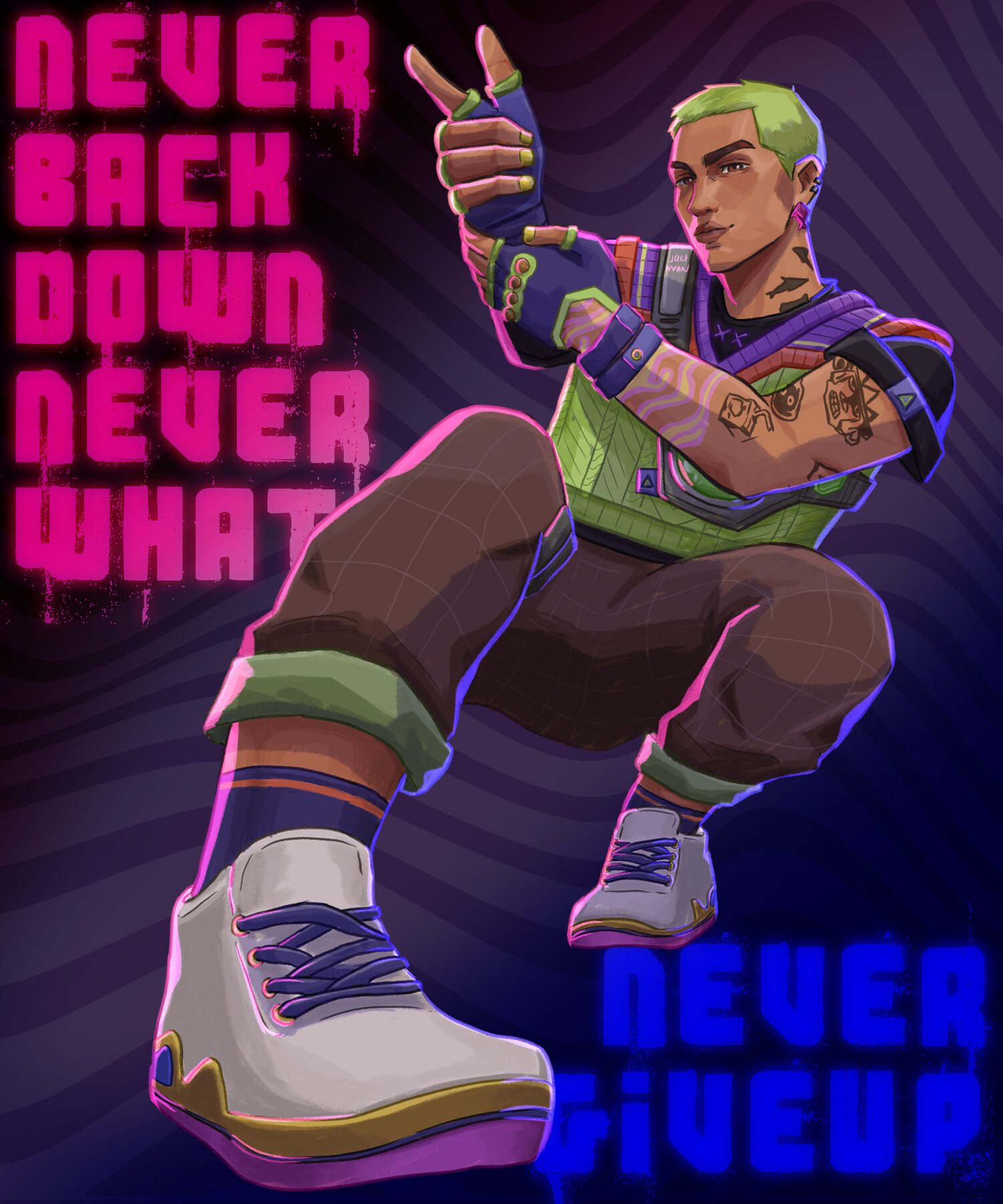 ArtStation - Never Back Down, Never What? (Gekko Fan Art)