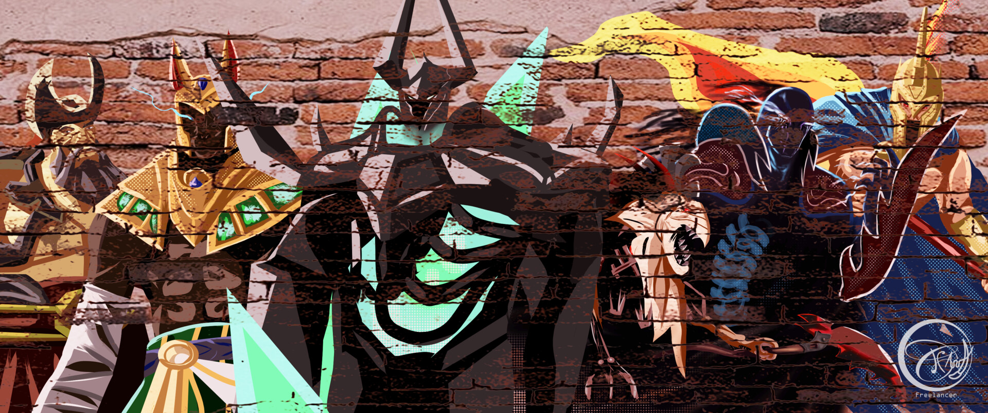 ArtStation - Illustration of 6 League of Legends characters in a ...