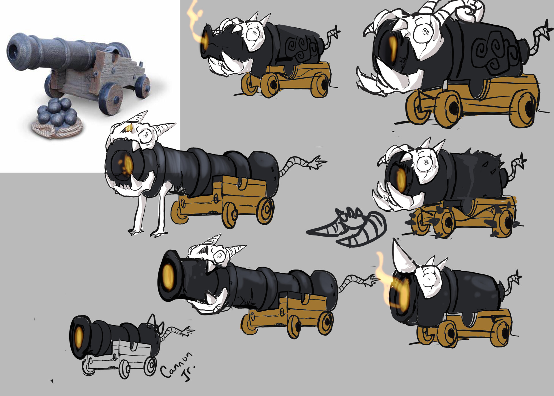 ArtStation - monster cannon sketch