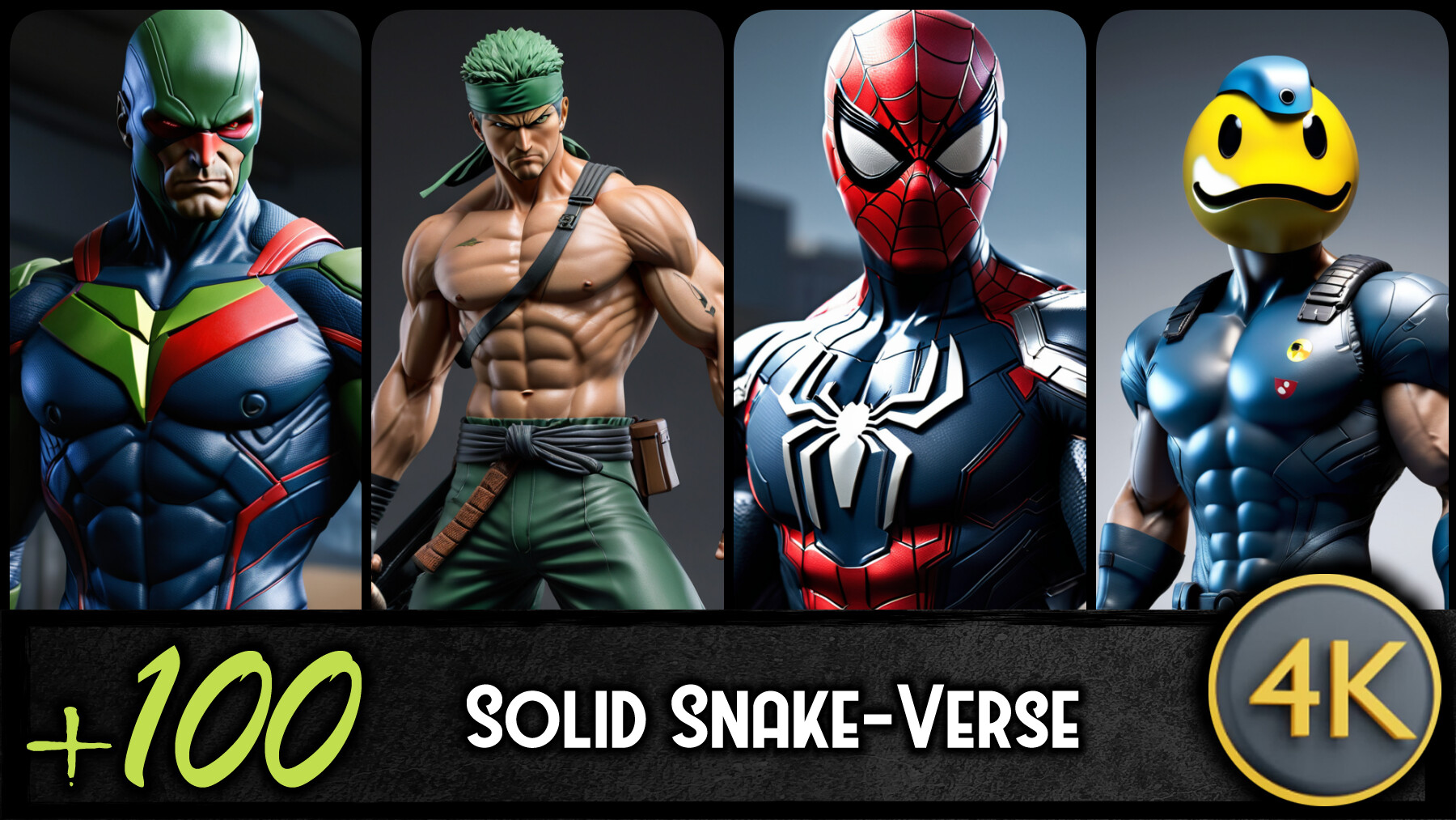 ArtStation - 100 Solid Snake-Verse Heroes | Full Body | 4K