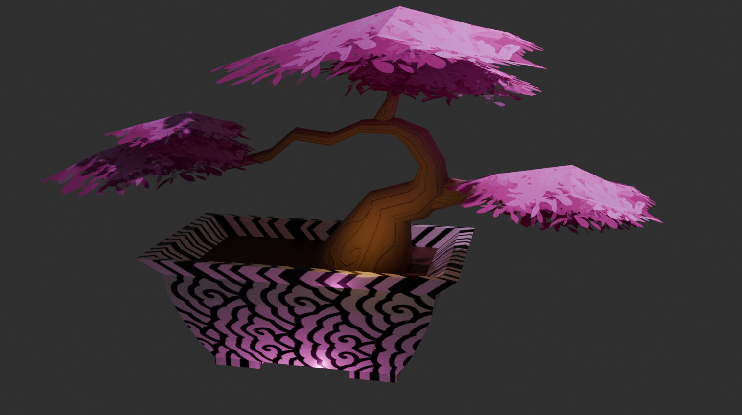 ArtStation - Low Poly Bonsay