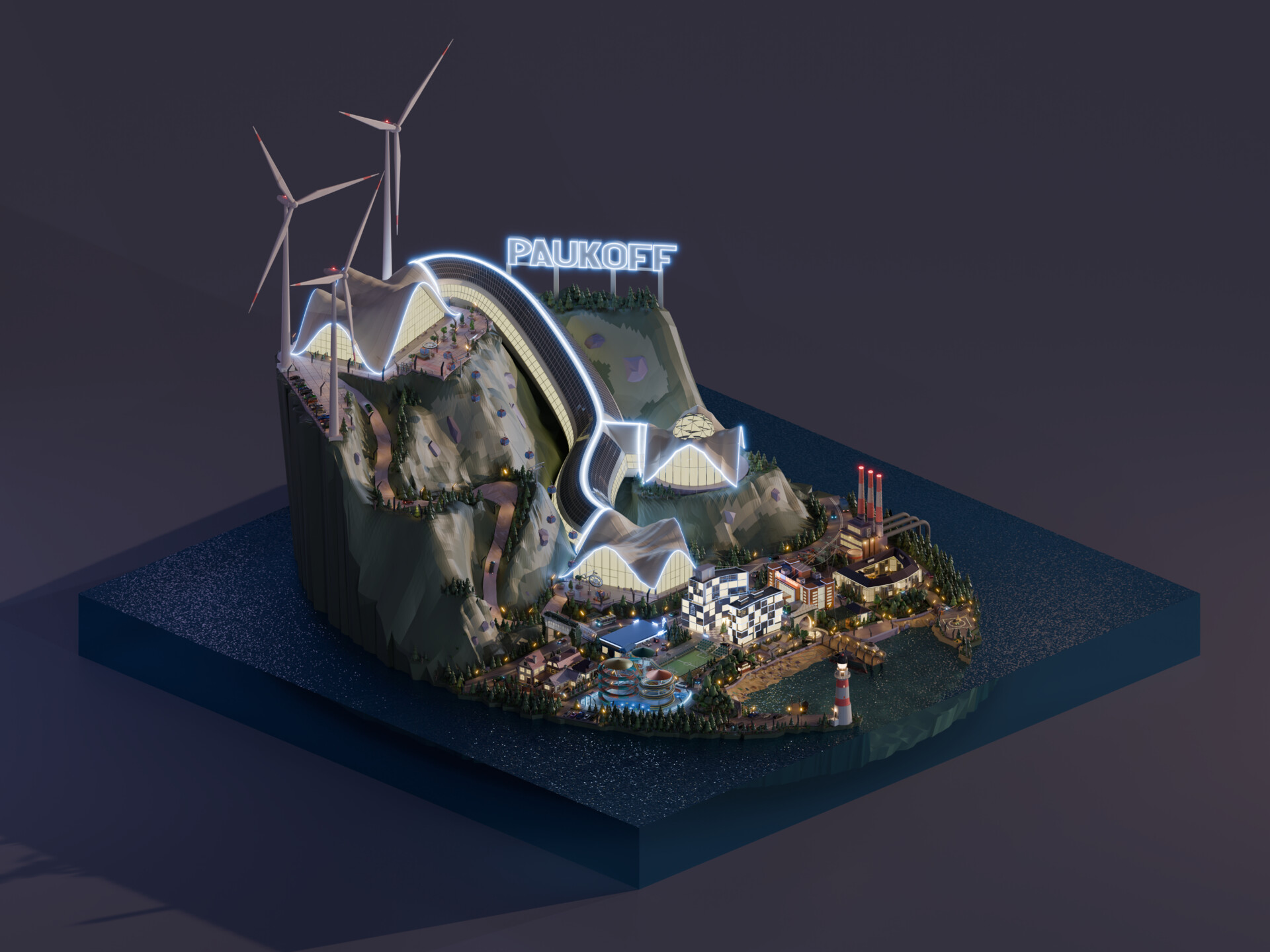 ArtStation - moonlight city