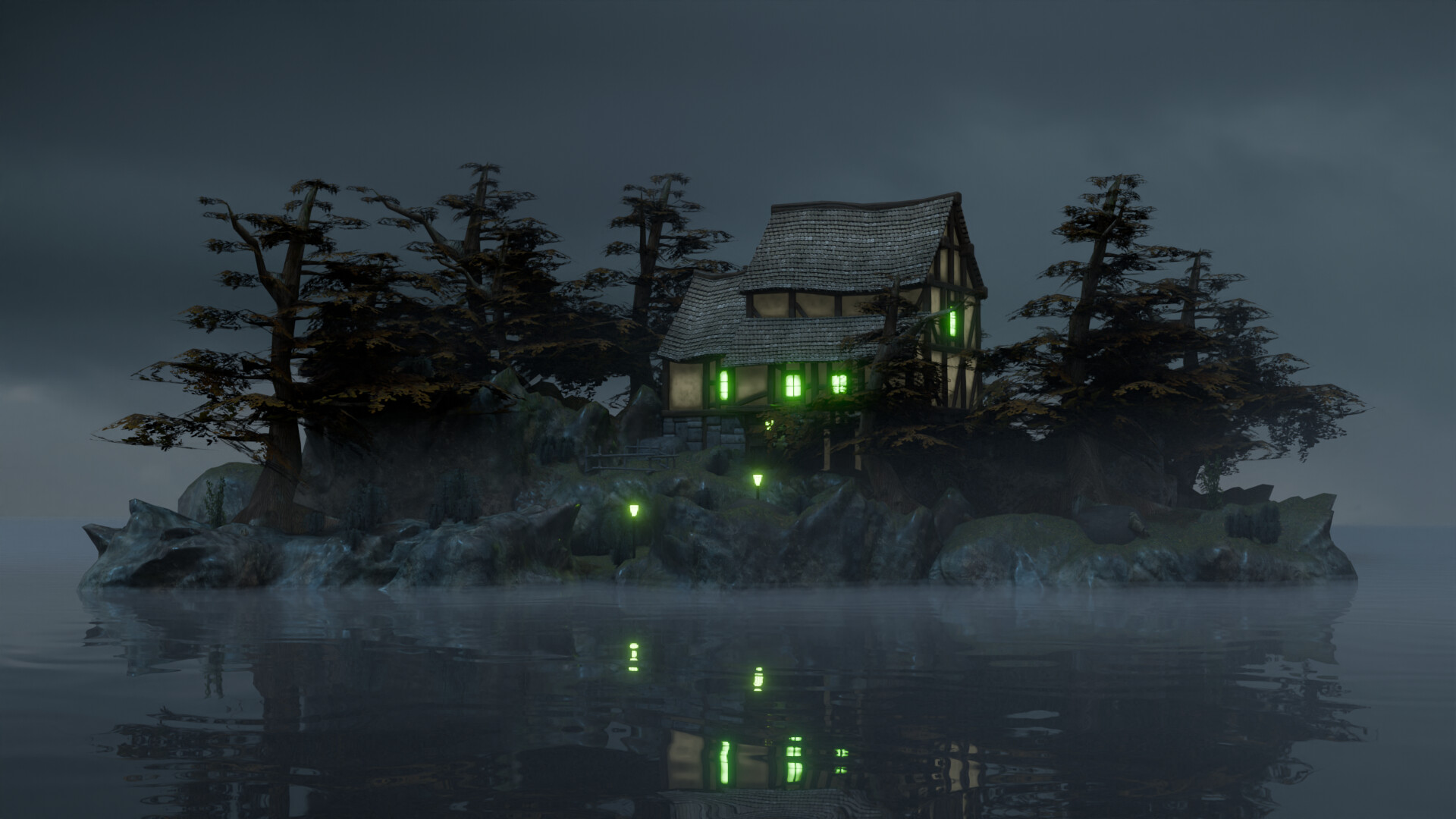 ArtStation - House on the rocks