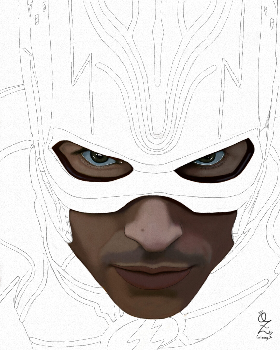 ArtStation - The Flash Portrait Sketch