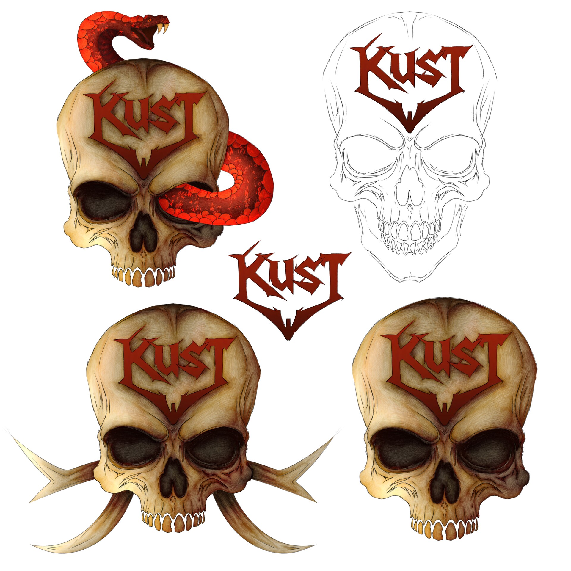 ArtStation - KUST Band Logo Concept