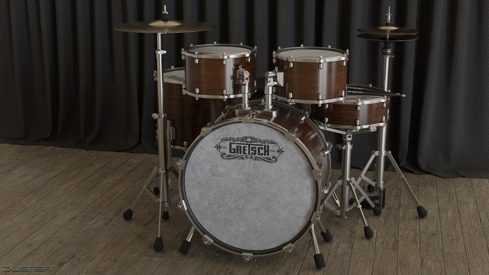 ArtStation - Percussion/Drum Set - Blender 3D Model
