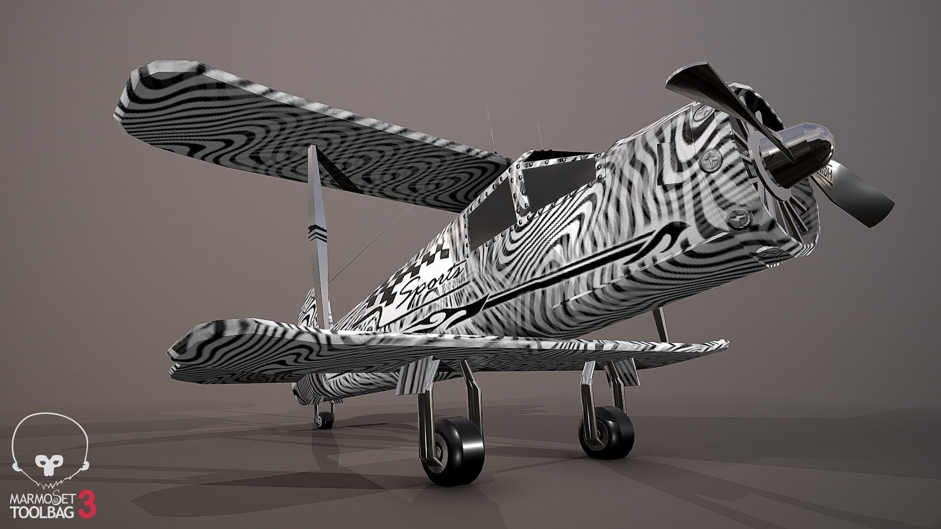 ArtStation - Sports Zebra Airplane No. 4