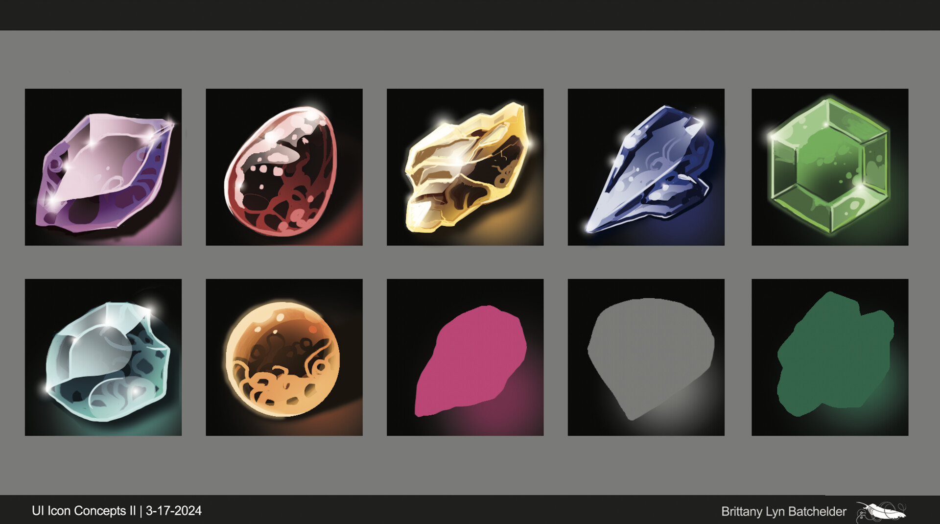 ArtStation - UI Icon Gem Concepts
