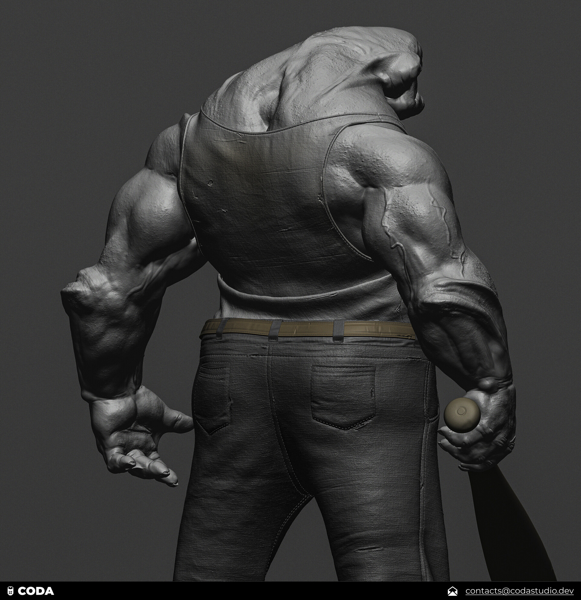 CODA Sci-Fi Art - Fat Shark concept sculpt