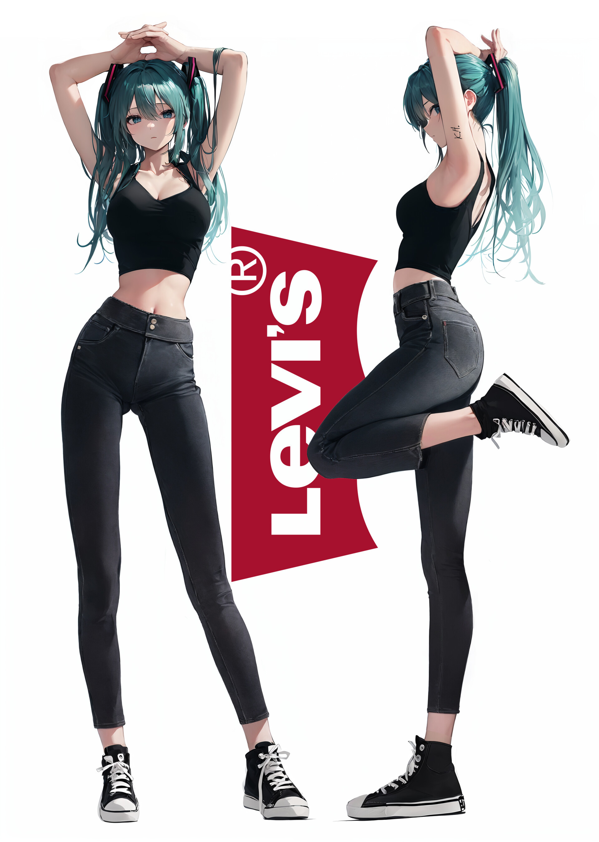 ArtStation - hatsune miku with Levi's