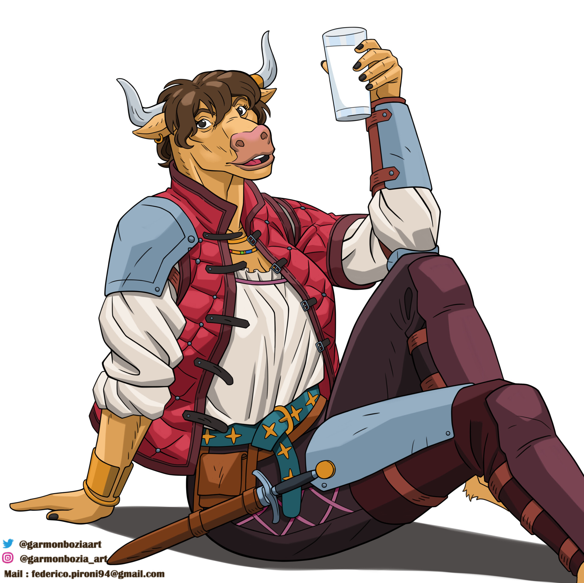 ArtStation - Minotaur girl pinup