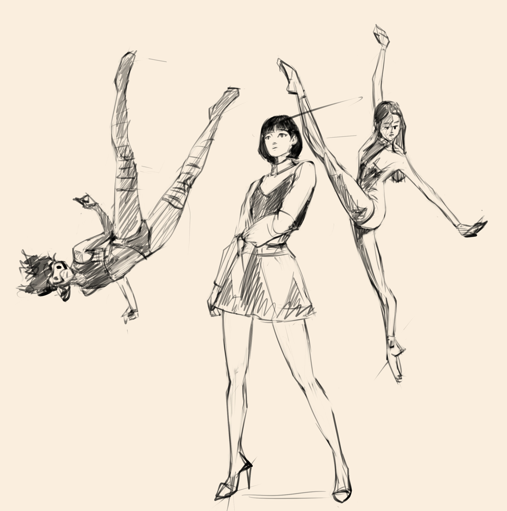 ArtStation - Quick pose sketches