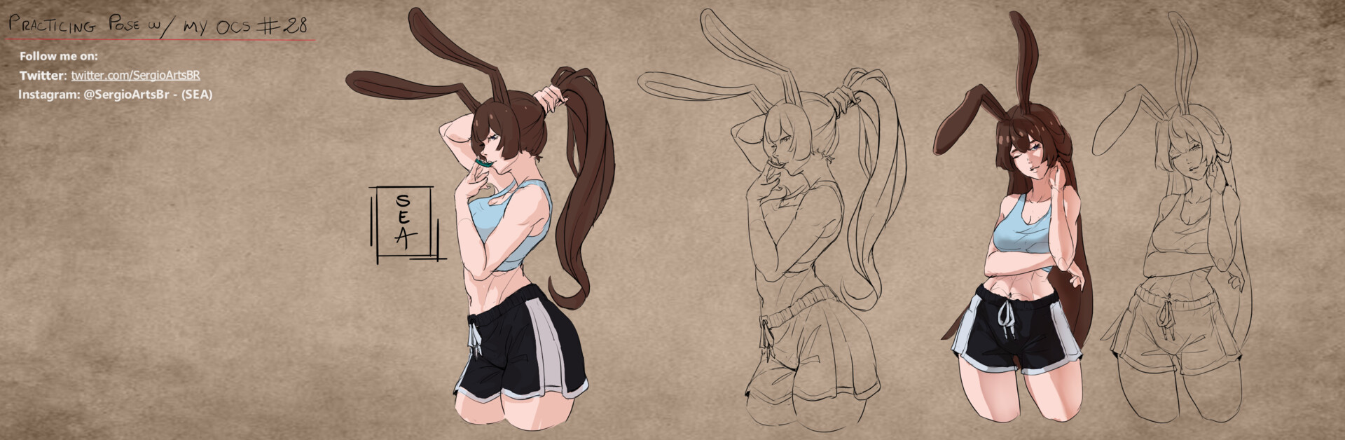 ArtStation - Practicing pose With My Ocs #28