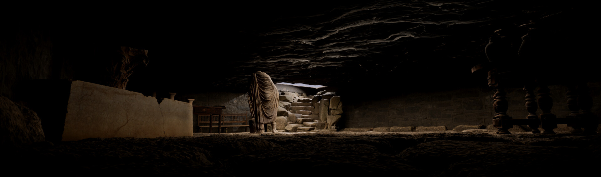 ArtStation - Underground Ancient Workshop