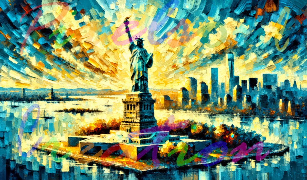 Archana - Liberty's Luminance: Expressive Digital Oil Painting in ...